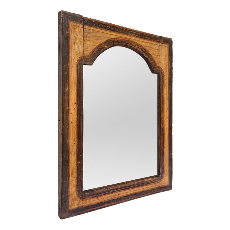 Small Antique Wall Mirror in Polychrome Wood, circa 1890 For Sale at ...