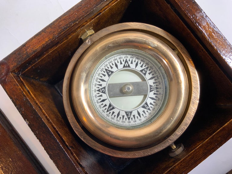 Small Antique Wilcox Crittenden Boat Compass at 1stDibs