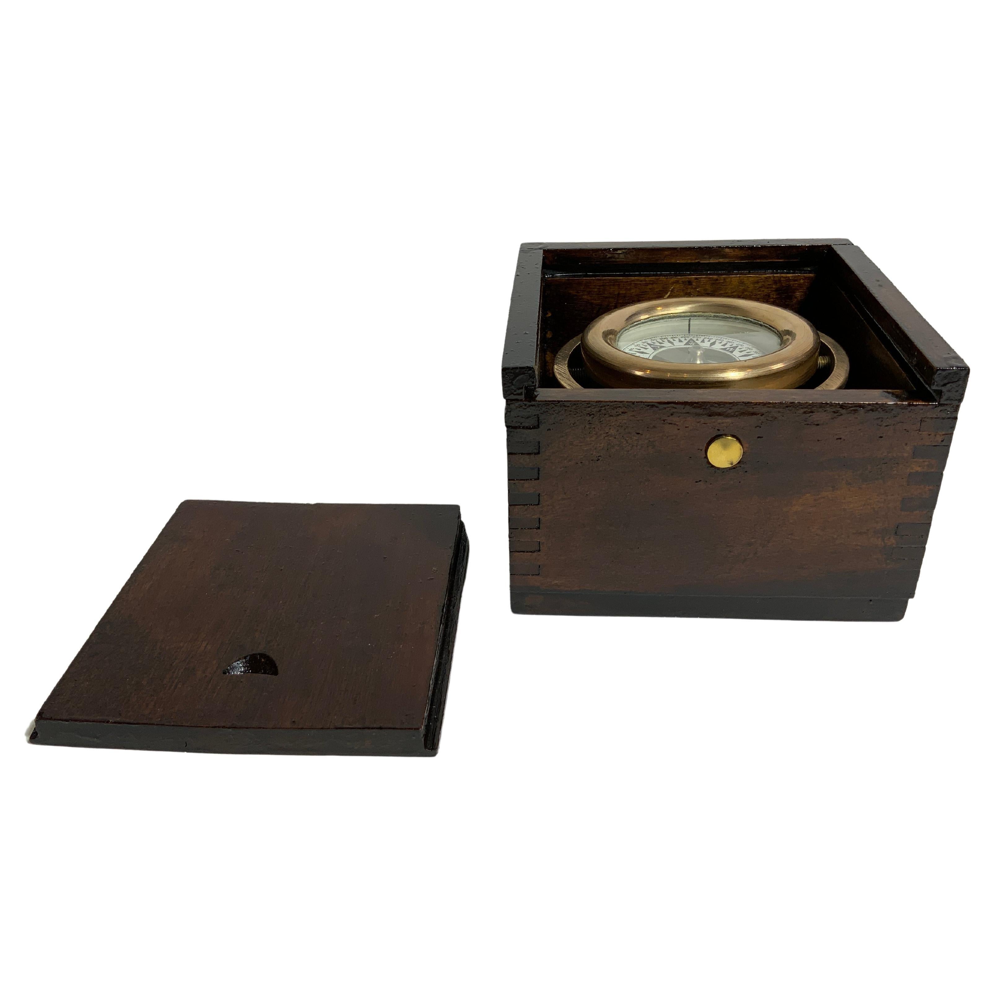 Boxed Boat Compass by Wilcox Crittenden For Sale at 1stDibs