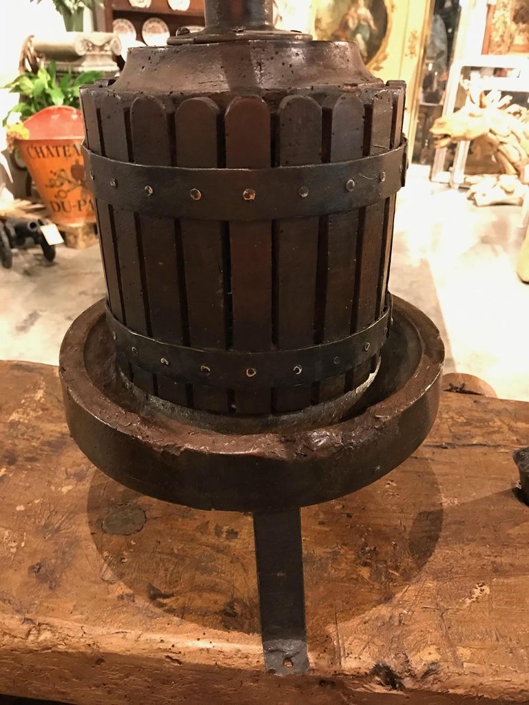 Small Antique Wine Grape Press from France, 19th Century at 1stDibs