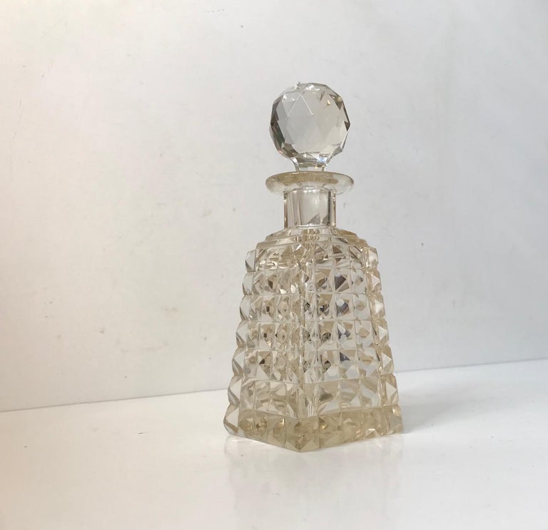 Small Art Deco Cut Crystal Decanter, 1920s at 1stDibs | small crystal ...