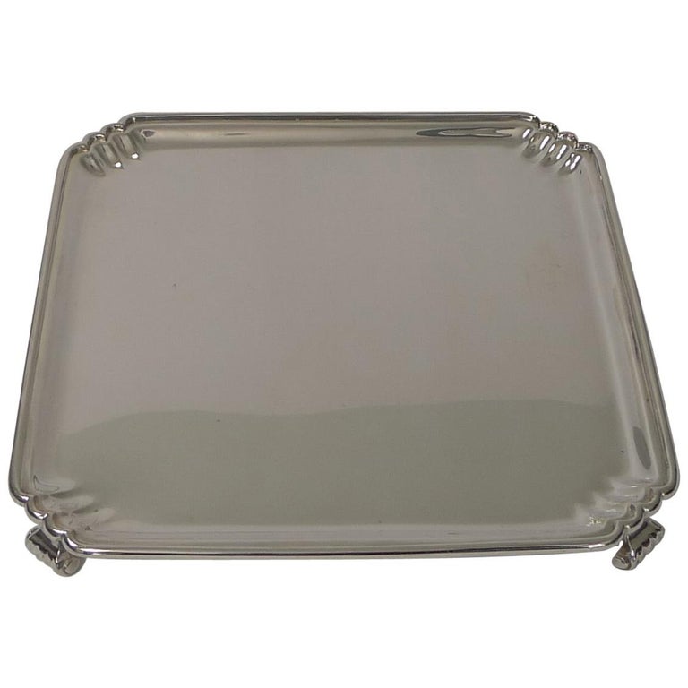 Small Art Deco Silver Plated Salver / Tray by Goldsmith's Silversmith's ...