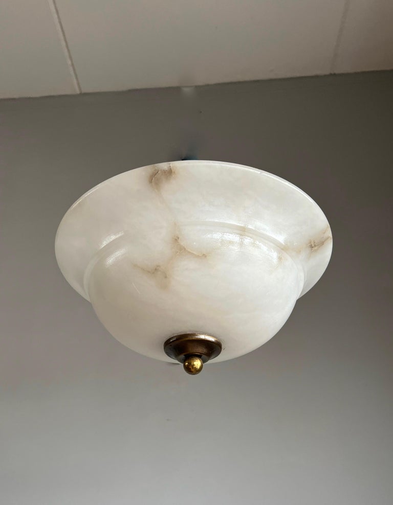 Small Art Deco Style Entrance Hallway Alabaster Flush Mount / Ceiling ...