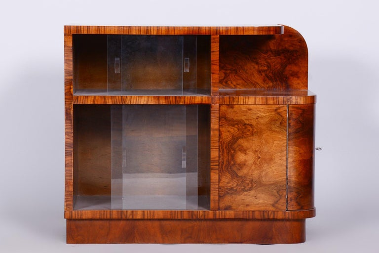 Small Art Deco Walnut Cabinet, Well-Preserved Original Condition ...