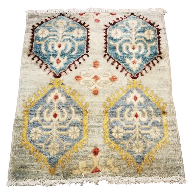 Small Asian Bedside Rug from Afghanistan, Colorful / 328 For Sale at ...