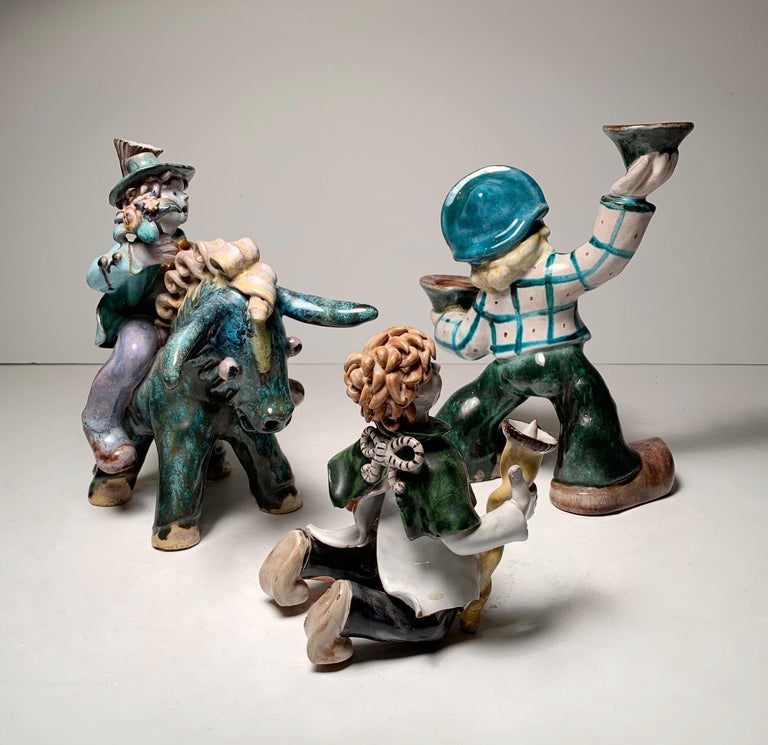 Small Austrian Ceramic Figure Collection / Candleholder by Leopold ...