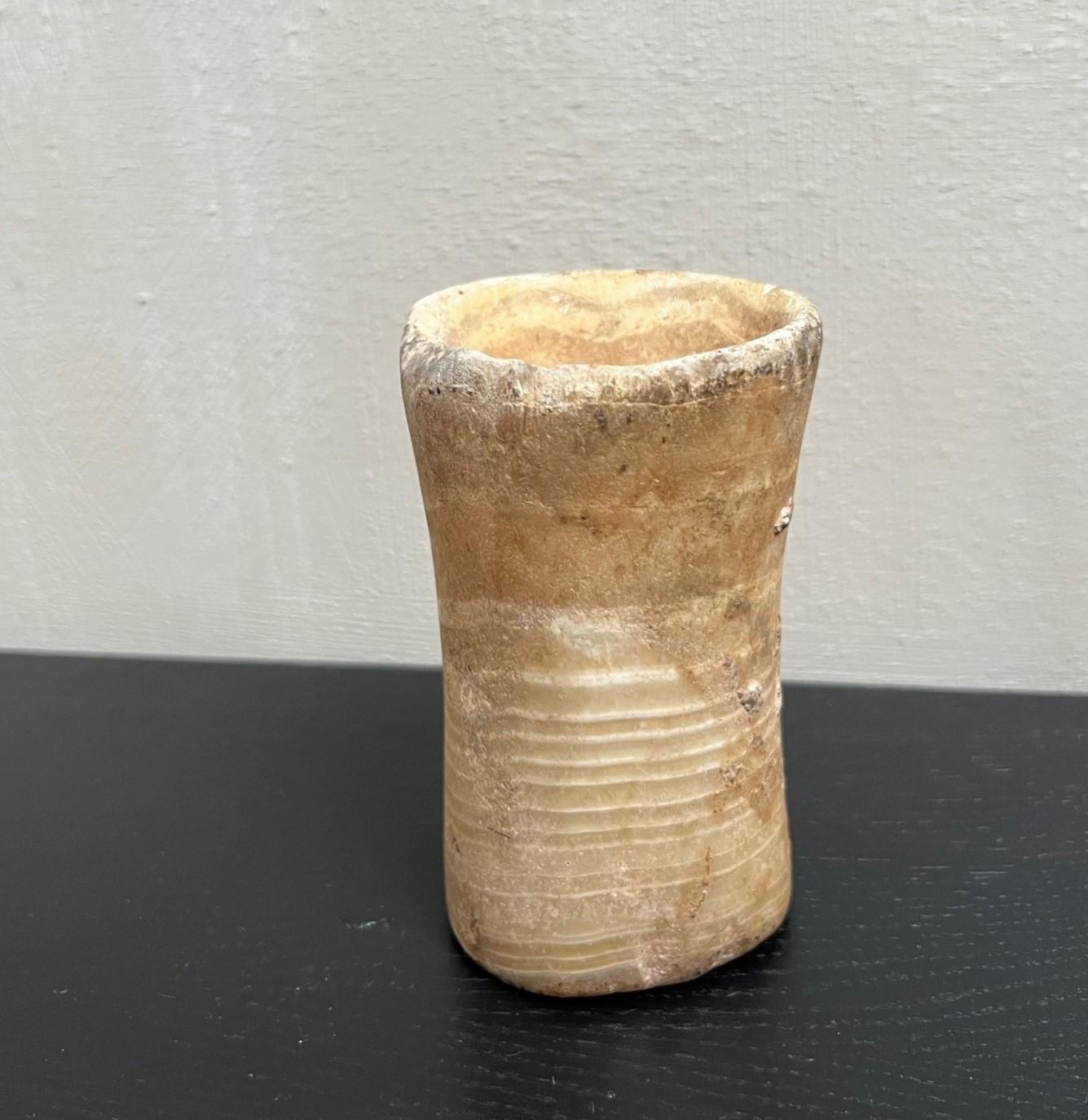 Small Bactrian Alabaster Offering Vessel For Sale at 1stDibs
