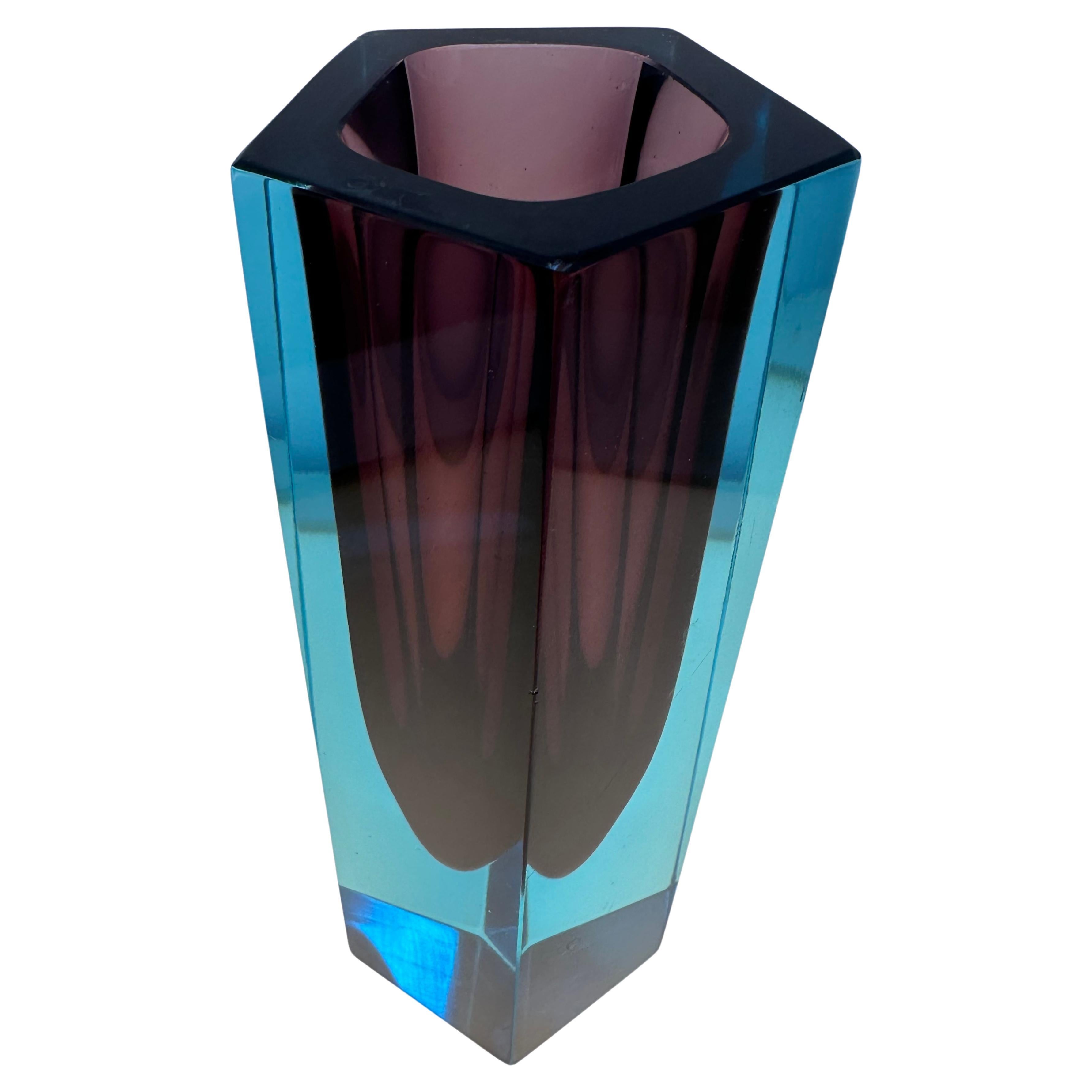 Small Beautiful 1970s Italian Purple and Blue Sommerso Murano Glass ...