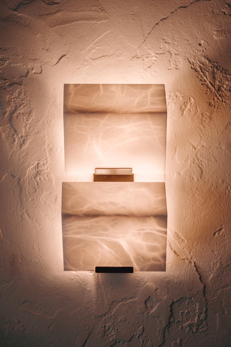 Small 'Block Double' Model #145 Sconce in the Manner of Pierre Chareau ...