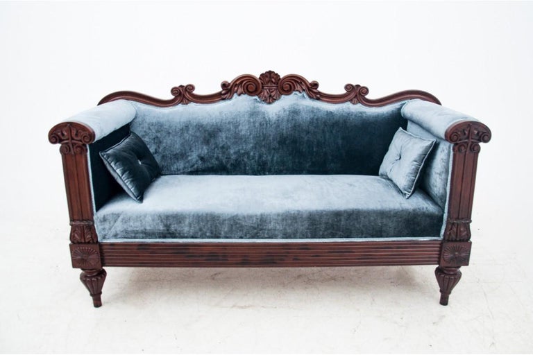 Small Blue Sofa, France, Around 1880 at 1stDibs