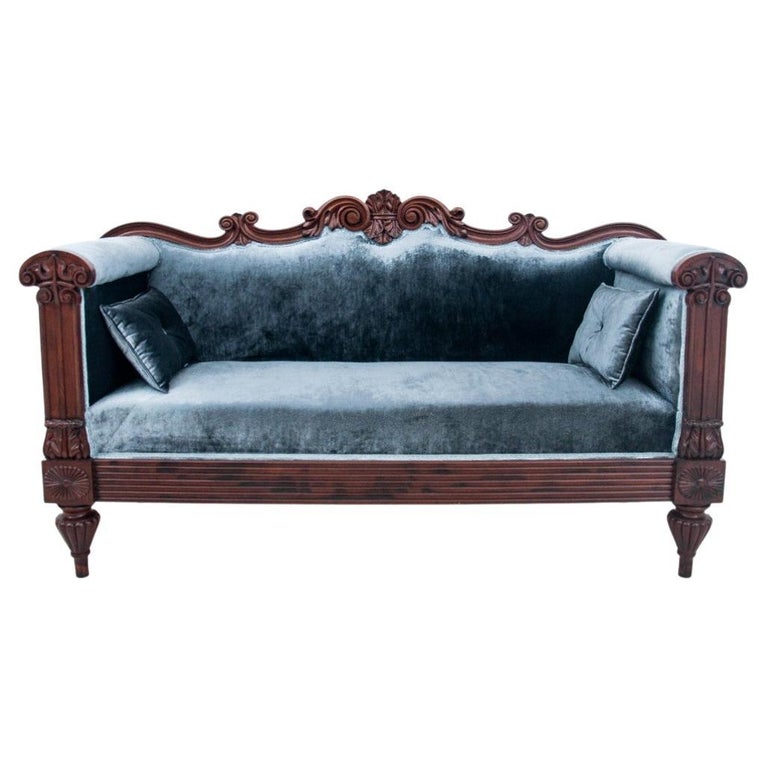 Small Blue Sofa, France, Around 1880 at 1stDibs