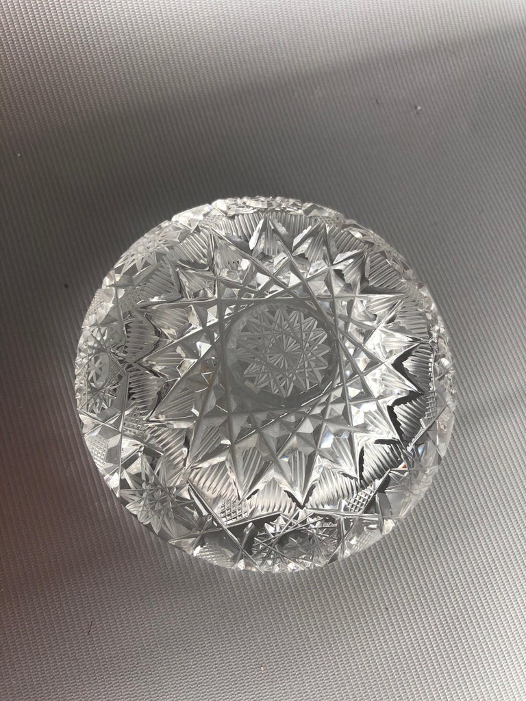 Small Bohemian Crystal Ashtray at 1stDibs