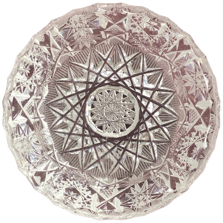 Small Bohemian Crystal Ashtray at 1stDibs