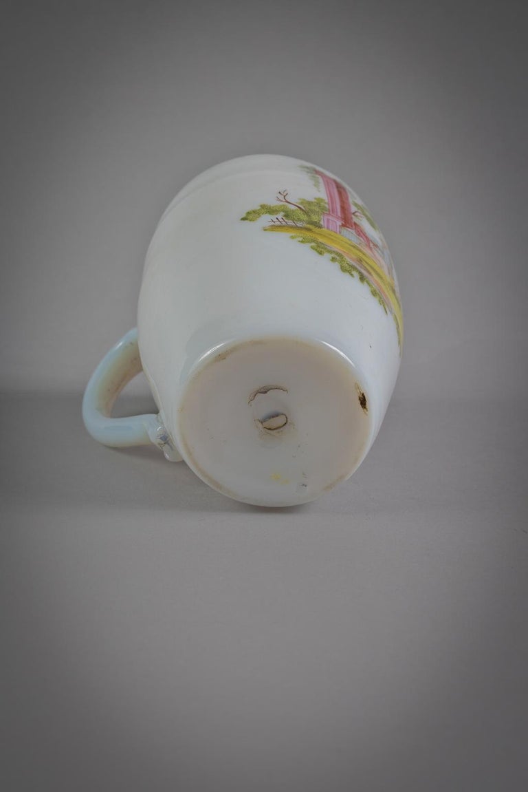Small Bohemian Milk Glass Tankard, circa 1800 For Sale at 1stDibs