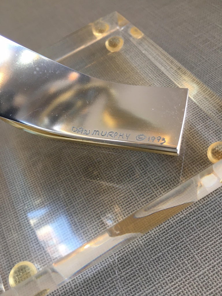 Small Brass and Silver Aluminum Ribbon Sculpture by Dan Murphy For Sale ...