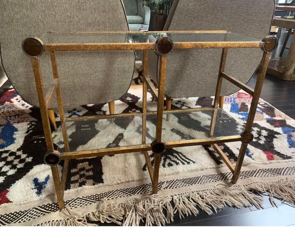 Small Brass Two-Tier Console For Sale at 1stDibs