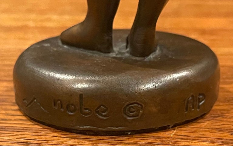 Small Bronze Mother and Child Sculpture by Nobe Babayan For Sale at 1stDibs