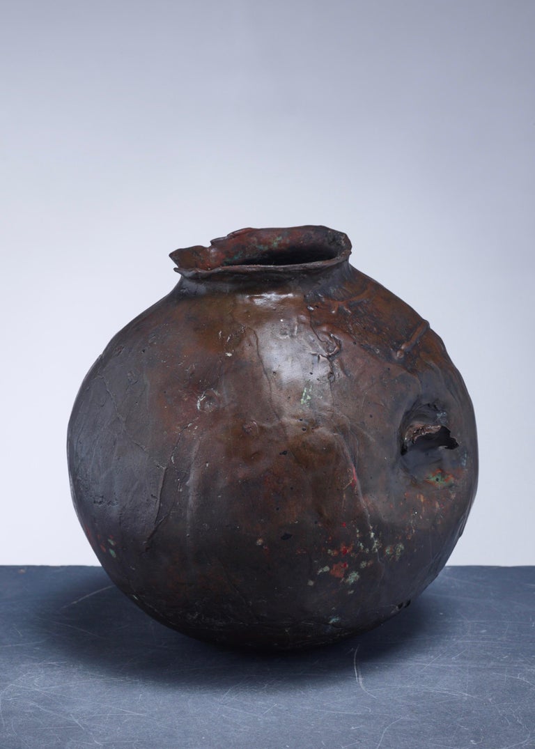 Small Bronze Welded Patchwork Vase, USA, 1960s For Sale at 1stDibs