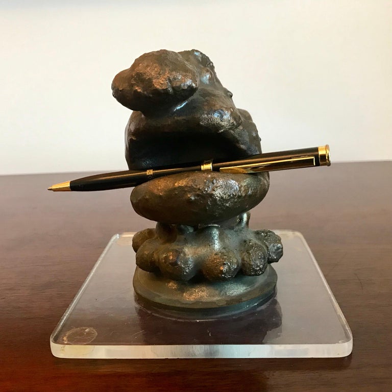 Small Brutalist Bronze Grotesque Sculpture For Sale at 1stdibs