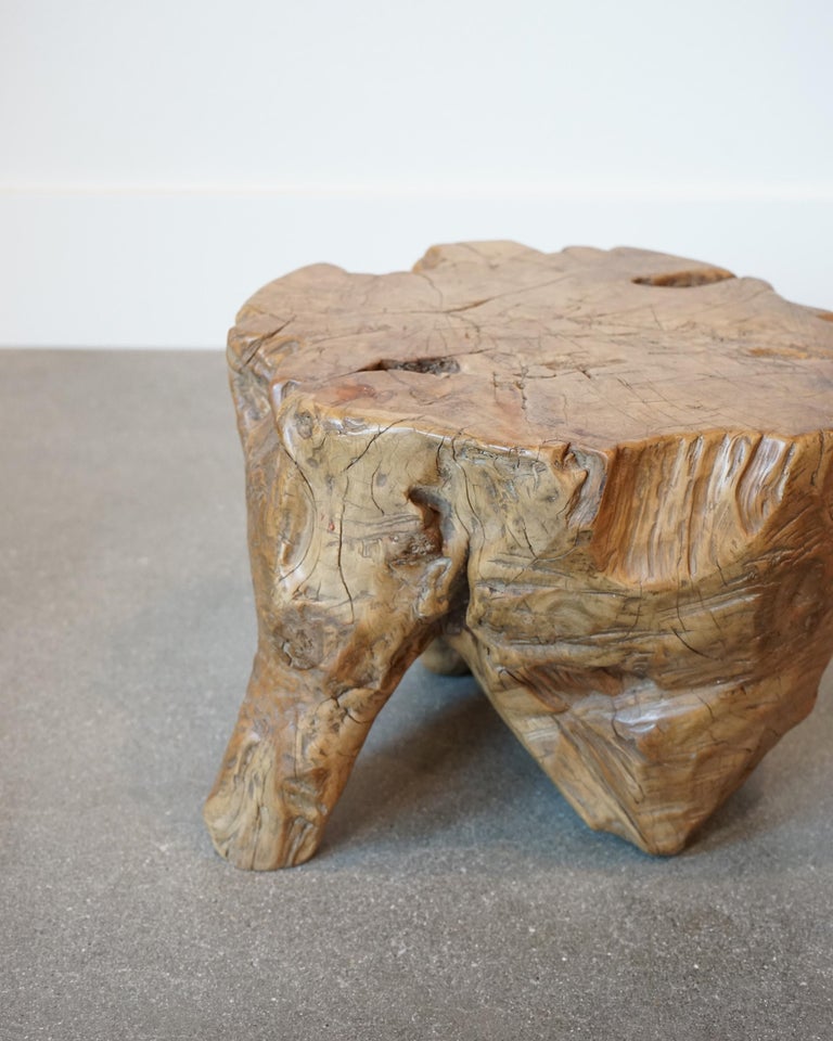 Small Burl Wood Primitive Table / Stool, China, 18th Century For Sale ...