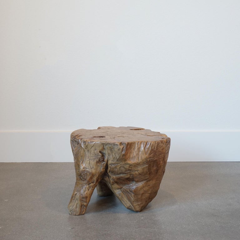 Small Burl Wood Primitive Table / Stool, China, 18th Century For Sale ...