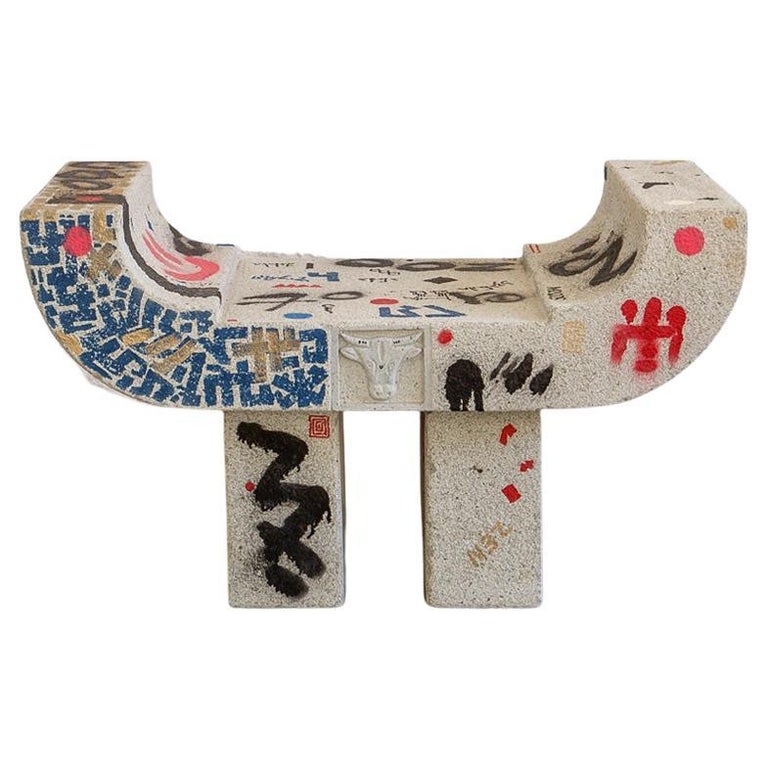 Stone Bus Stop Bench By Rooms Studio For Sale at 1stDibs