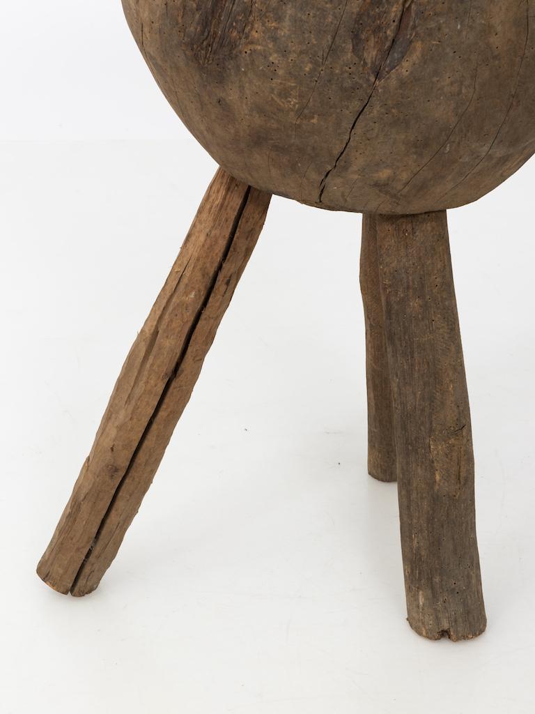 French Country Petite Round Butcher Block at 1stDibs