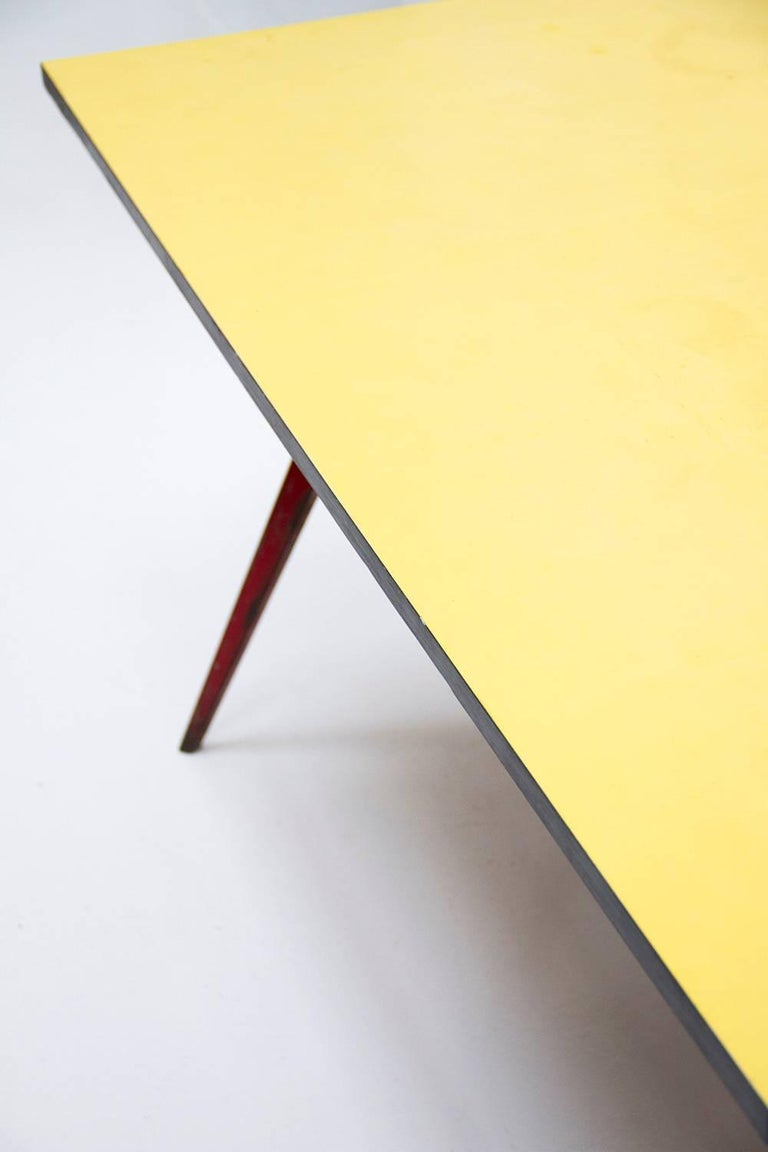 Small Cafeteria Table a.k.a "Compas" Designed by Jean Prouve, circa ...