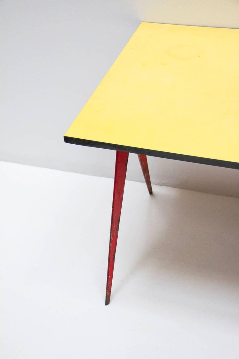 Small Cafeteria Table a.k.a "Compas" Designed by Jean Prouve, circa ...