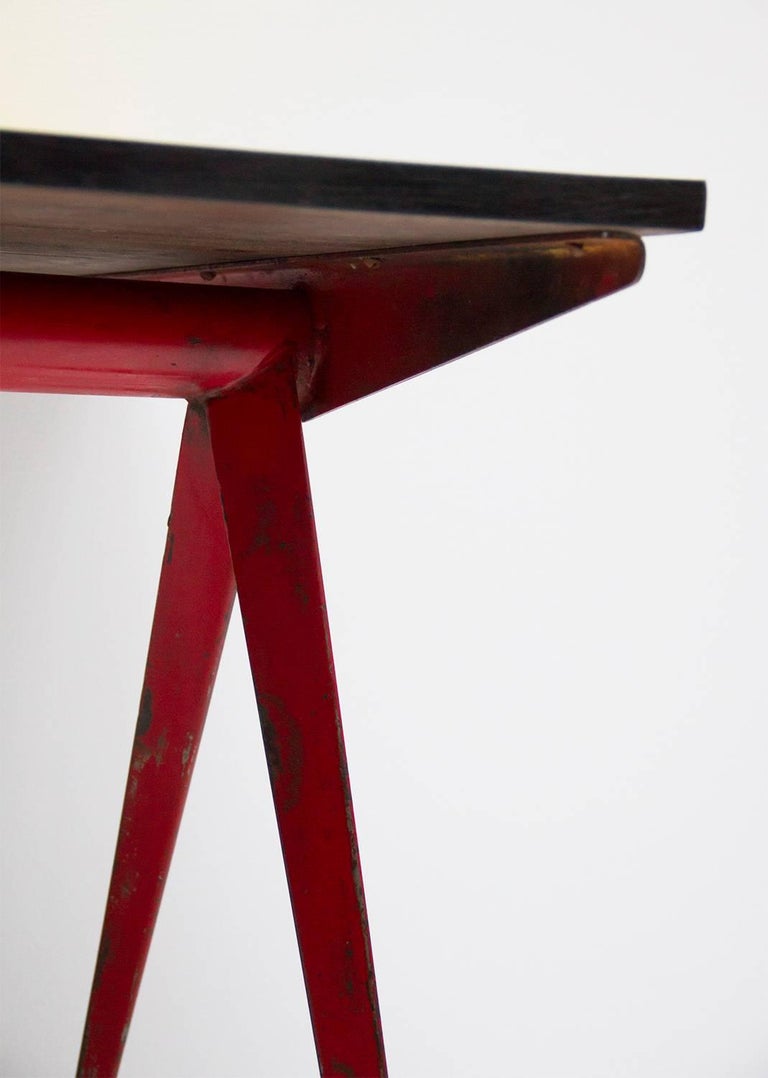 Small Cafeteria Table a.k.a "Compas" Designed by Jean Prouve, circa ...