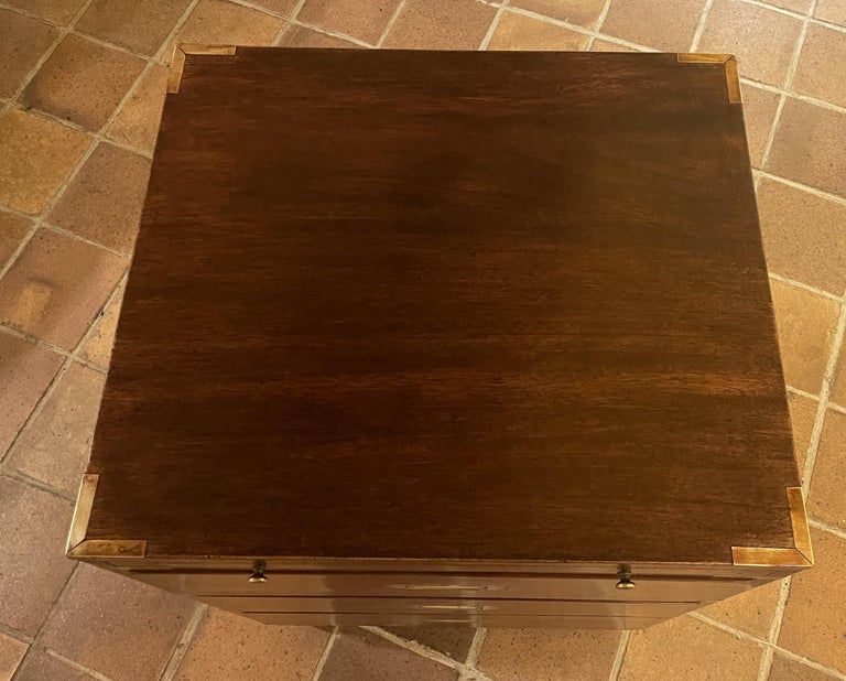 Small Campaign Chest of Drawers with Writing Table from 19th Century ...
