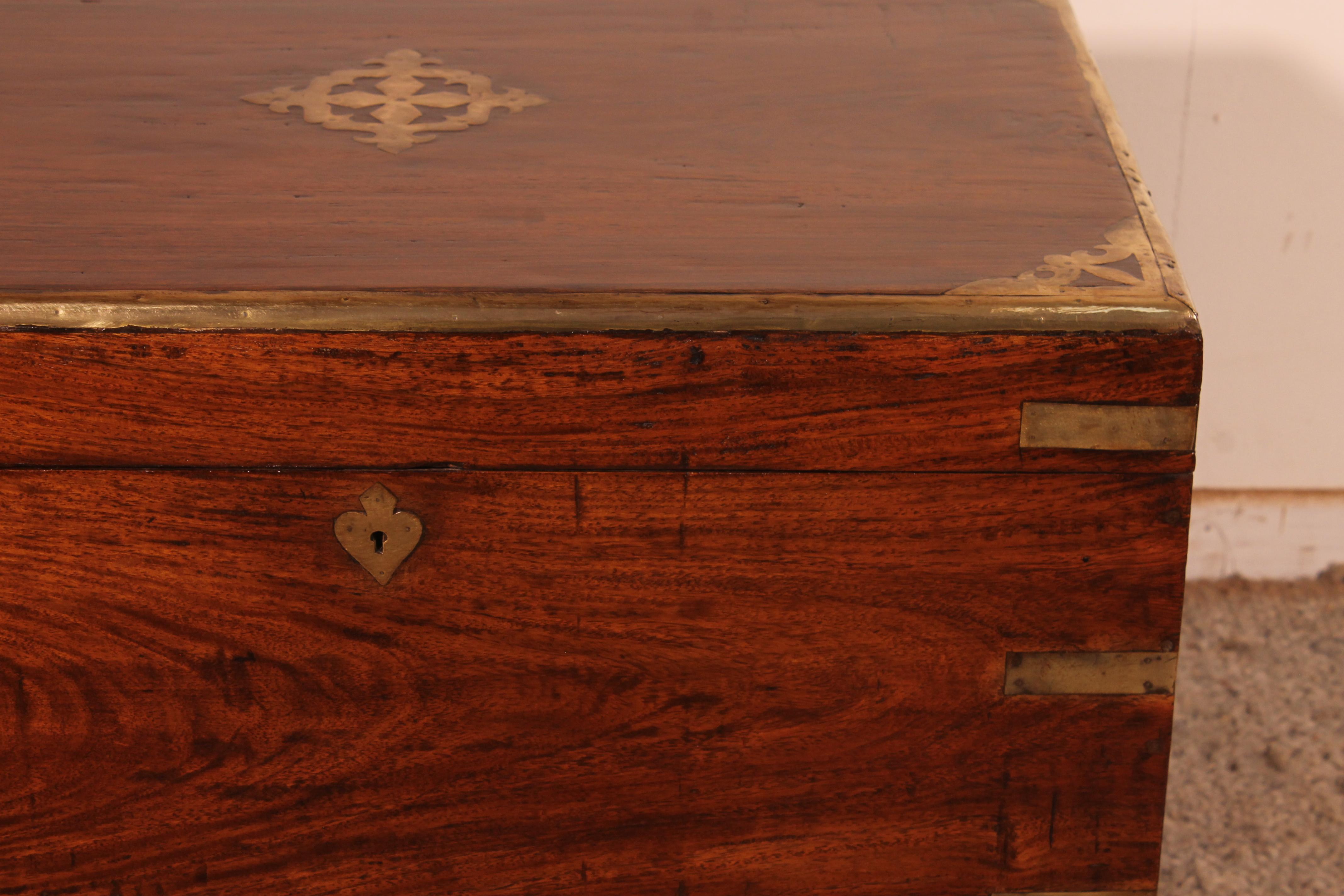 Small Campaign / Marine Chest In Camphor Wood-19 ° Century For Sale at ...