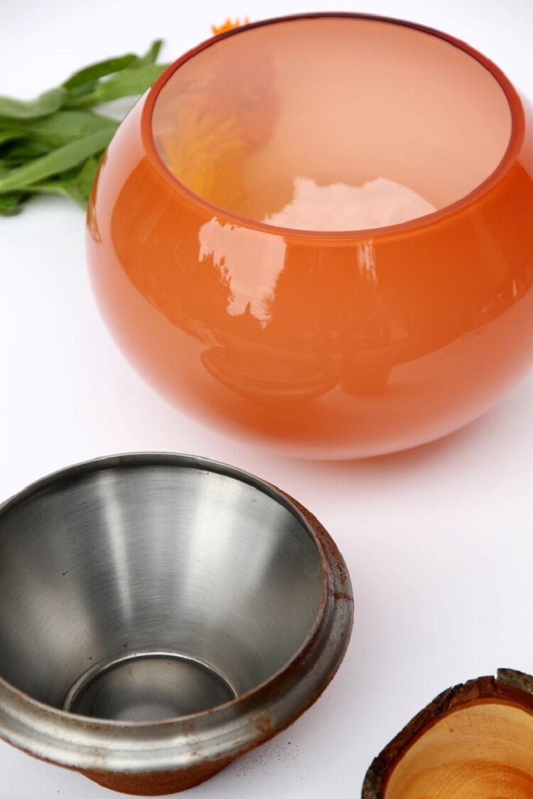 Small Candy Apricot India Vessel II, Pia Wüstenberg For Sale at 1stDibs