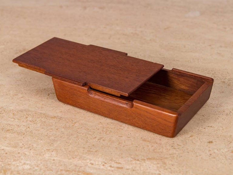 Small Carved Danish Modern Teak Box at 1stDibs | small teak box, danish ...