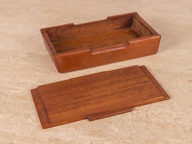 Small Carved Danish Modern Teak Box at 1stDibs | small teak box, danish ...