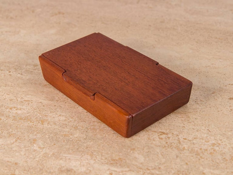 Small Carved Danish Modern Teak Box at 1stDibs | small teak box, danish ...