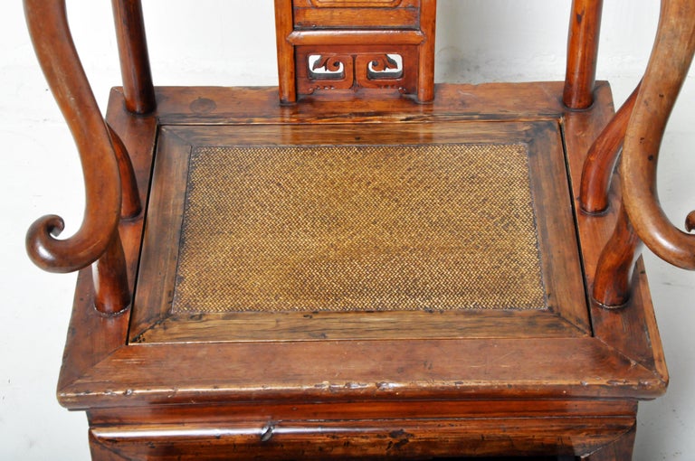 Small Chinese Chair with Storage Compartment For Sale at 1stDibs