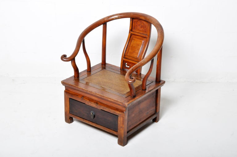 Small Chinese Chair with Storage Compartment For Sale at 1stDibs