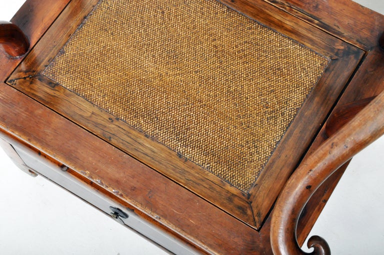 Small Chinese Chair with Storage Compartment For Sale at 1stDibs