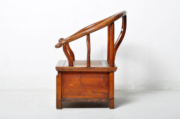 Small Chinese Chair with Storage Compartment For Sale at 1stDibs