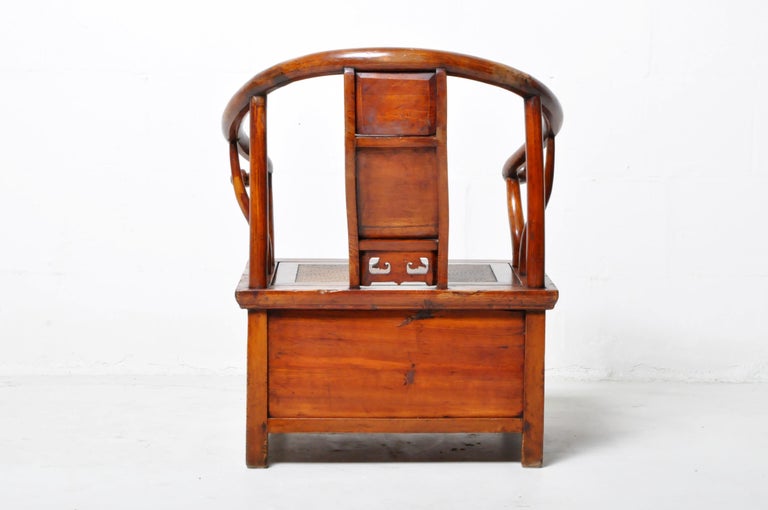 Small Chinese Chair with Storage Compartment For Sale at 1stDibs