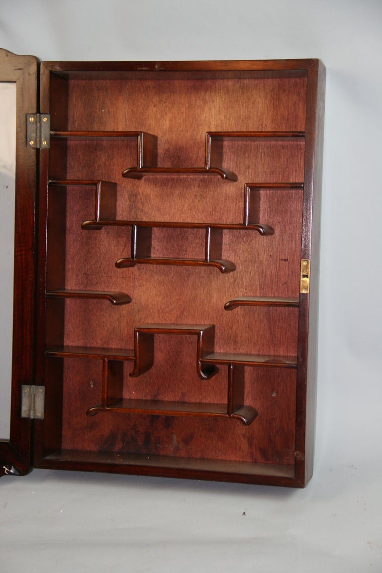 Small Chinese Curio Glass Front Curio Display Case For Sale at 1stDibs