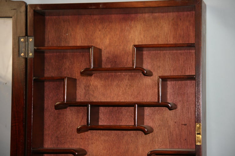 Small Chinese Curio Glass Front Curio Display Case For Sale at 1stDibs