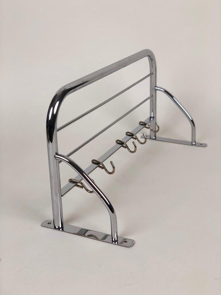 Small, Chrome-Plated, Coat Rack, from the Czechoslovakia, 1960s For ...