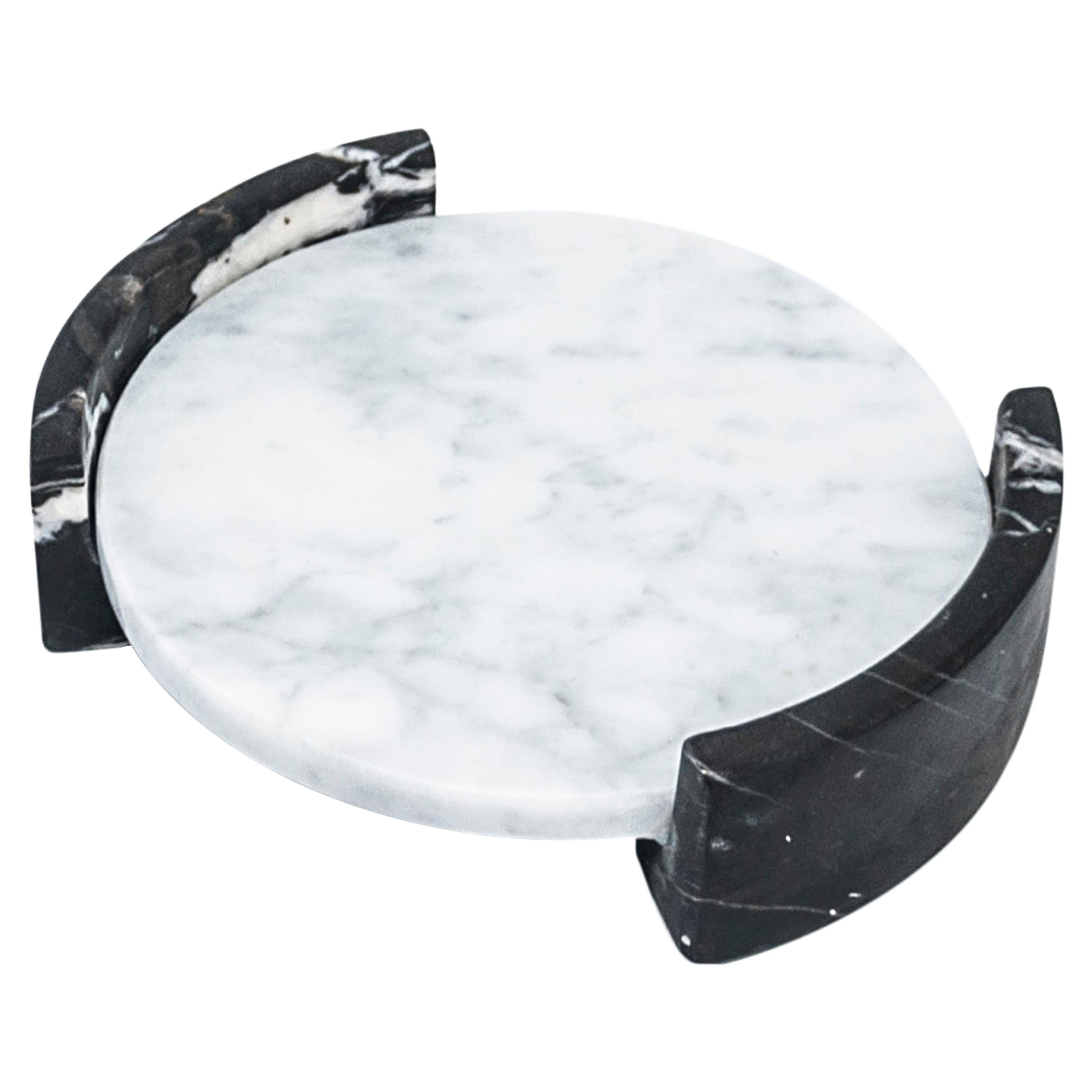 Constellation Marble Bowl, Small Low in Nero Marquina Marble, in Stock ...