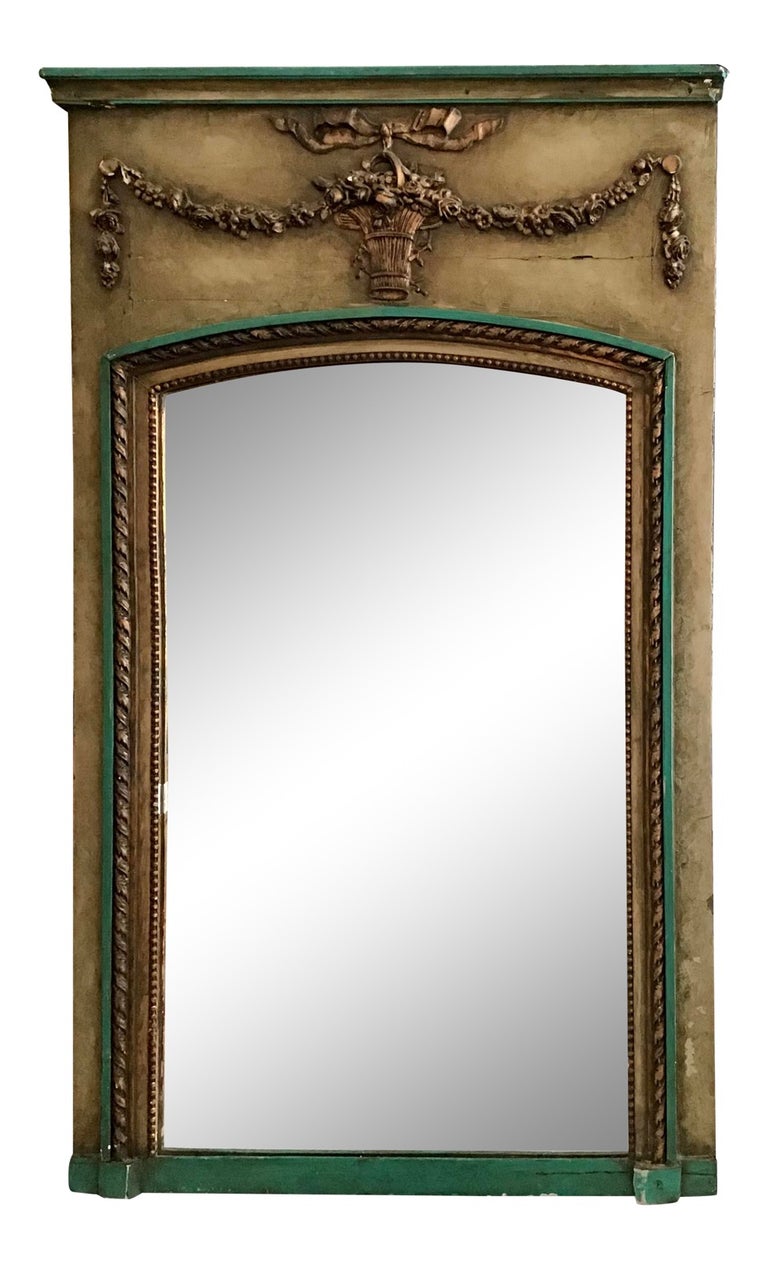 Small Classic French Boiserie Mirror in Original Painted Finish For ...