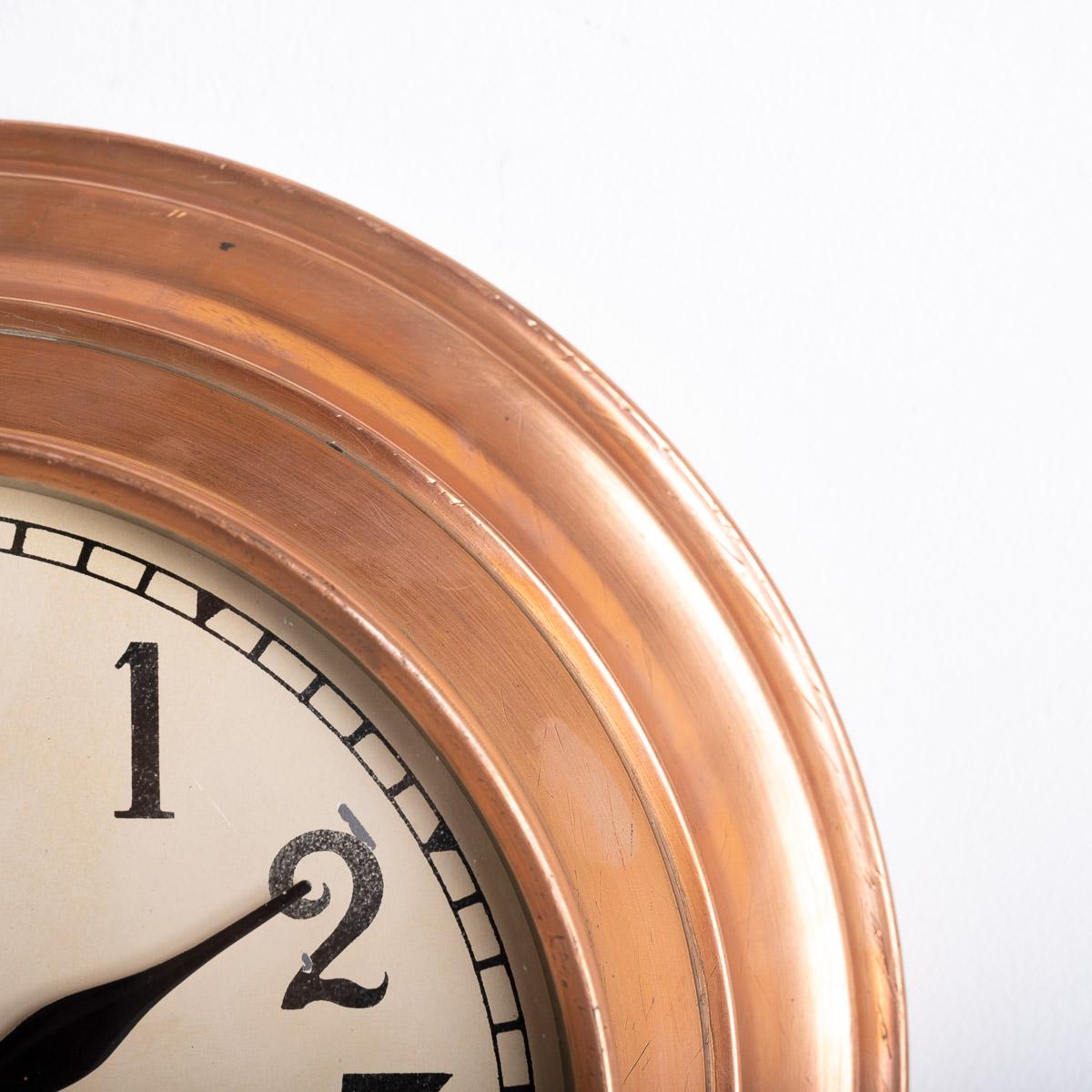 Small Copper Antique Wall Clock by 'ITR' International Time Recording ...