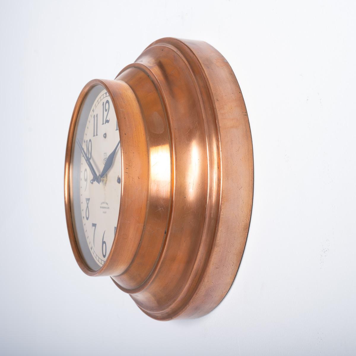 Small Copper Antique Wall Clock by 'ITR' International Time Recording ...