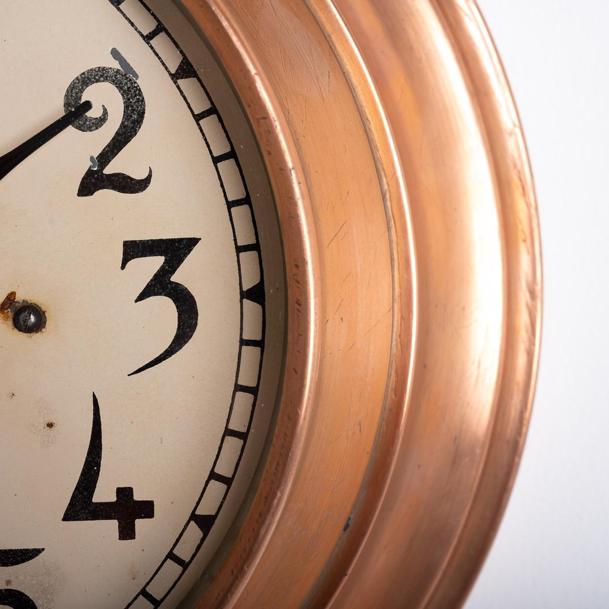 Small Copper Antique Wall Clock by 'ITR' International Time Recording ...