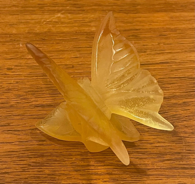 Small Crystal Butterfly Sculpture / Paperweight by Daum, France For ...